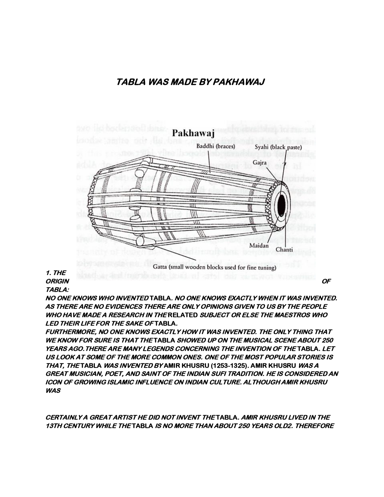 History of the Tabla - Tabla Nawaz Academy